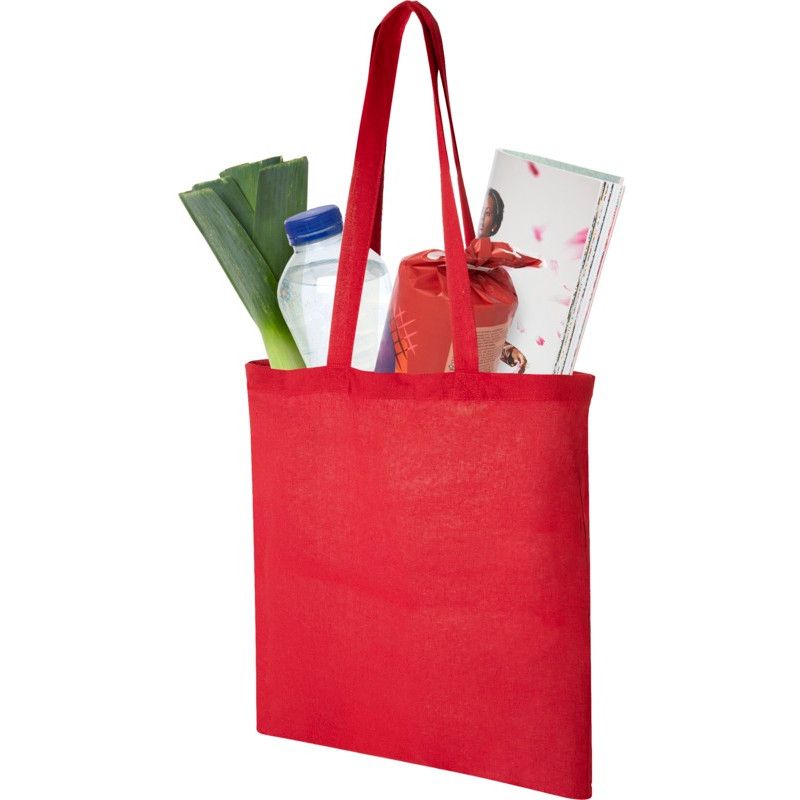 Bolsas Personalizadas Algodón Natural Rojo 140gr 7l